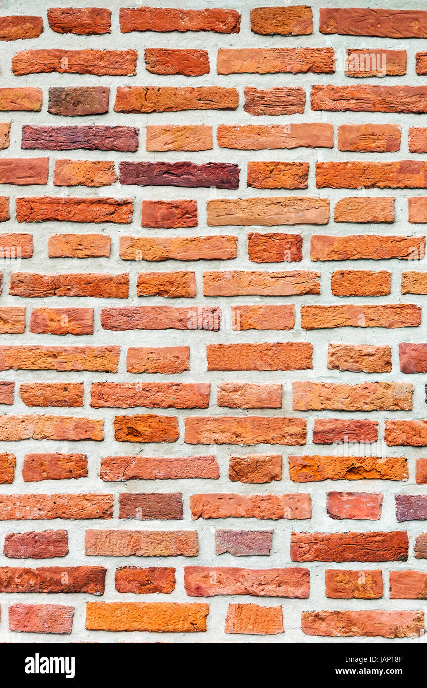 Red and orange brick wall texture, background Stock Photo - Alamy