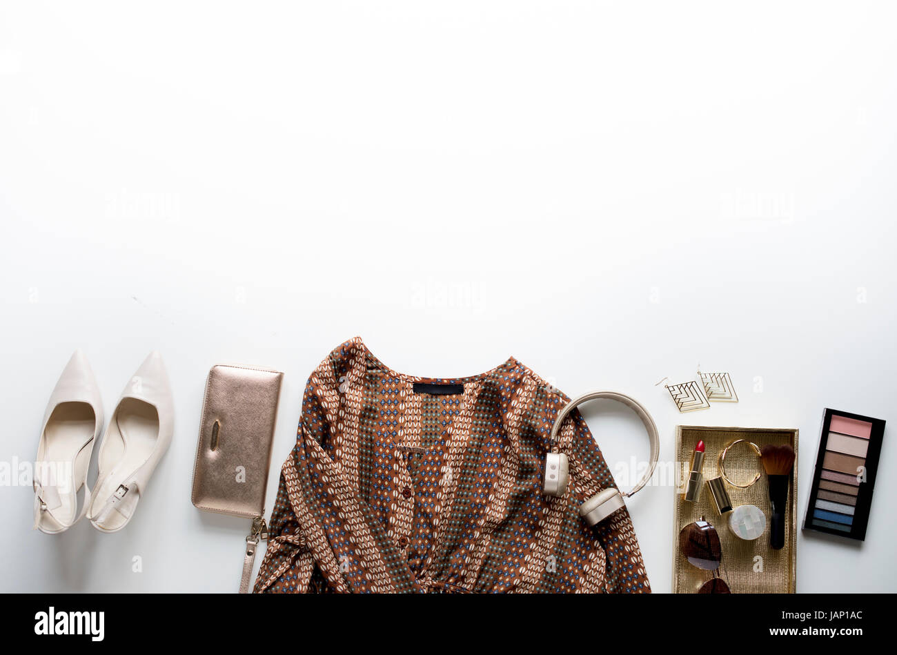 Aerial view of woman clothe feminine style Stock Photo - Alamy