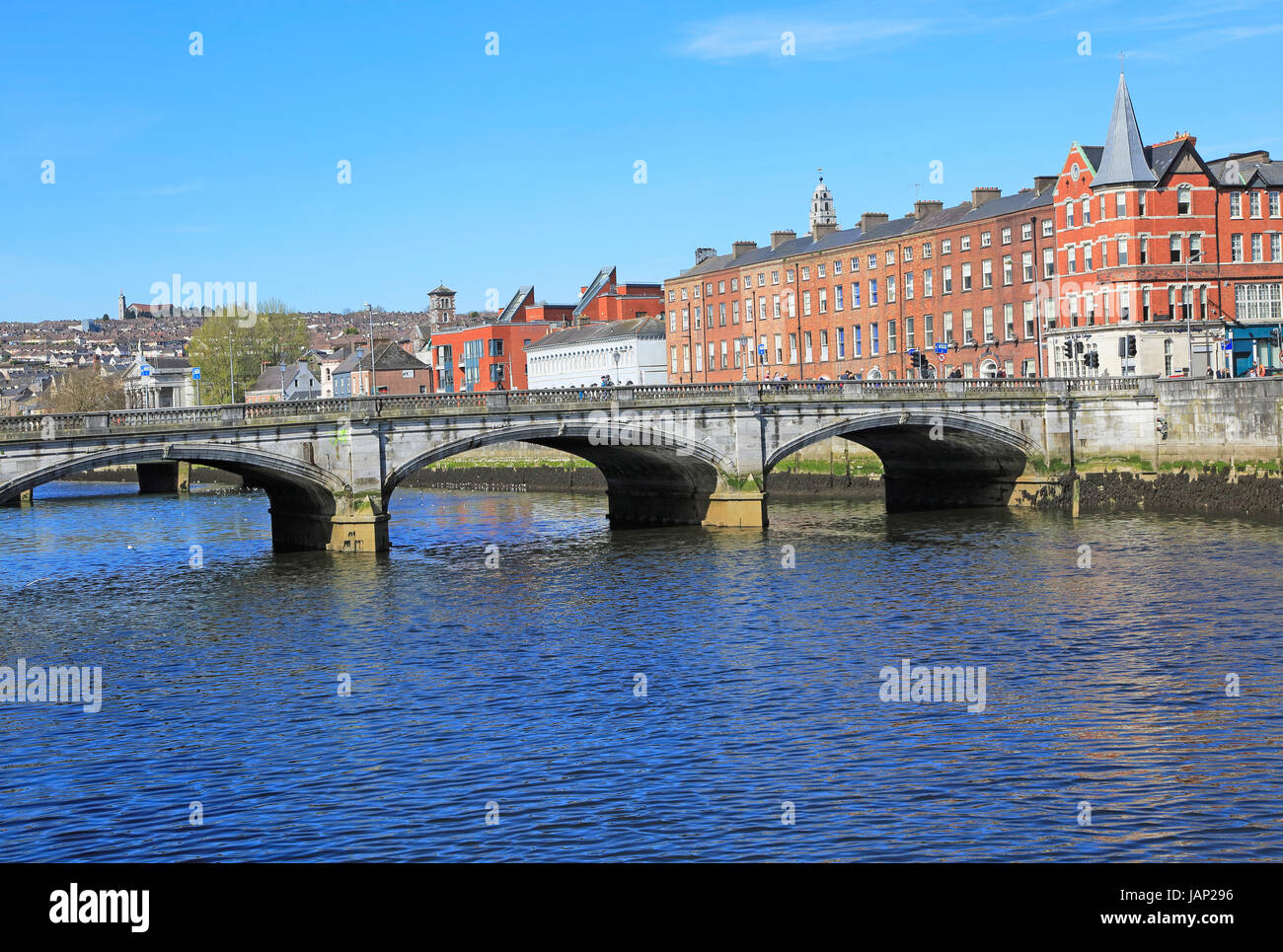Bridge crossing River Lee, City of Cork, County Cork, Ireland, Irish ...