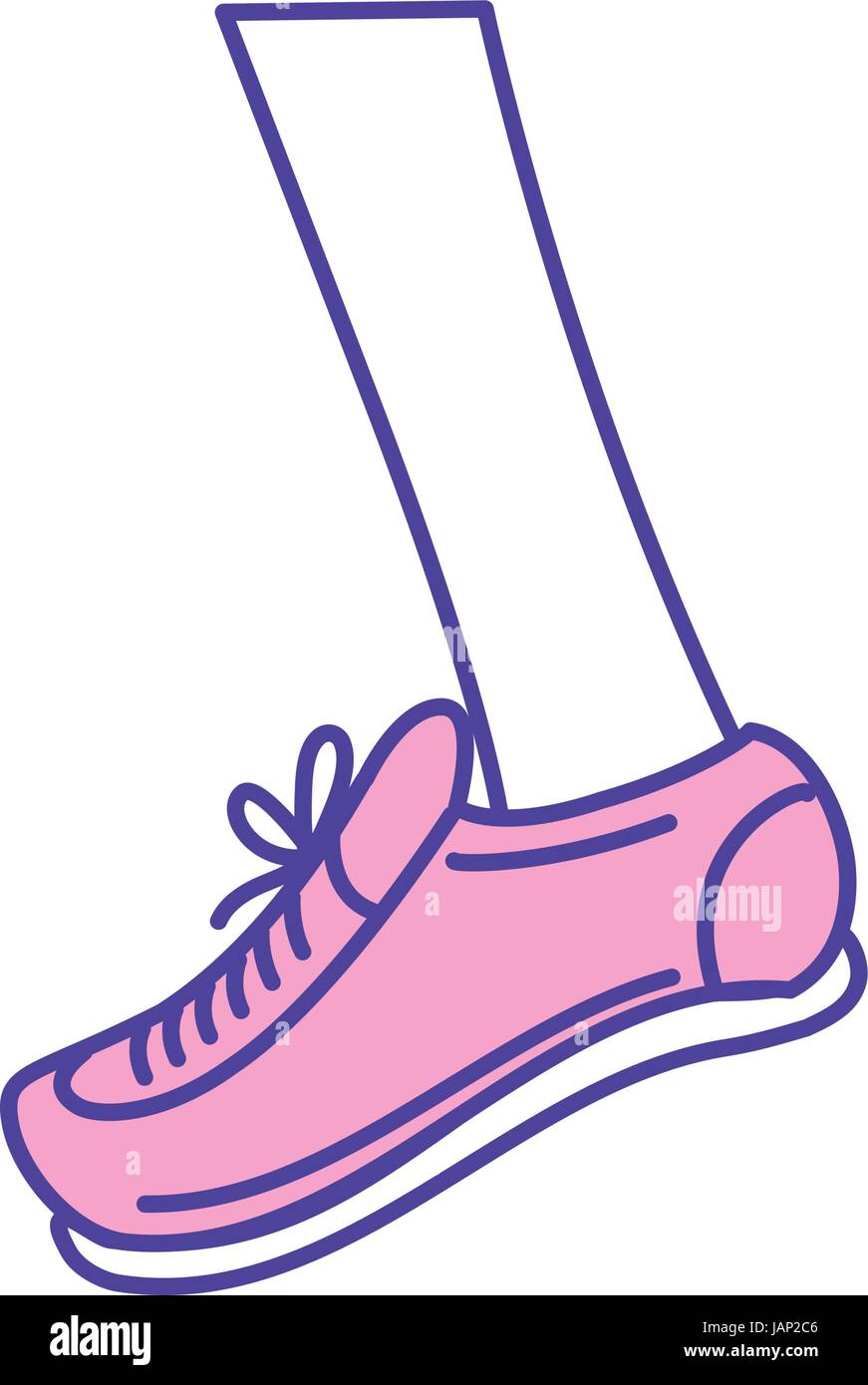 leg with sport sneaker to practice exercise Stock Vector Image & Art ...