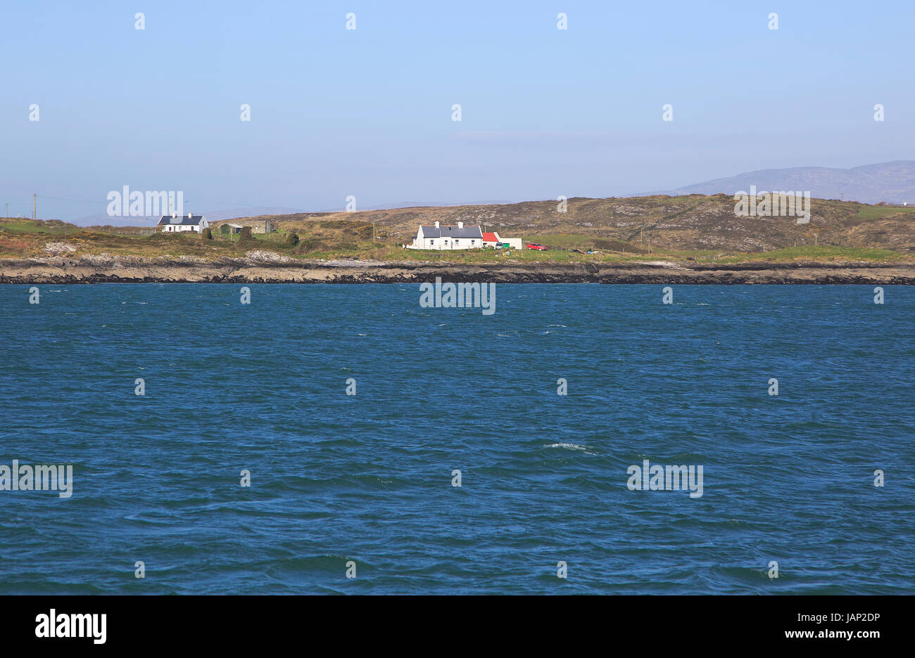 Houses on Hare Island, Roaringwater Bay, County Cork, Ireland, Irish ...