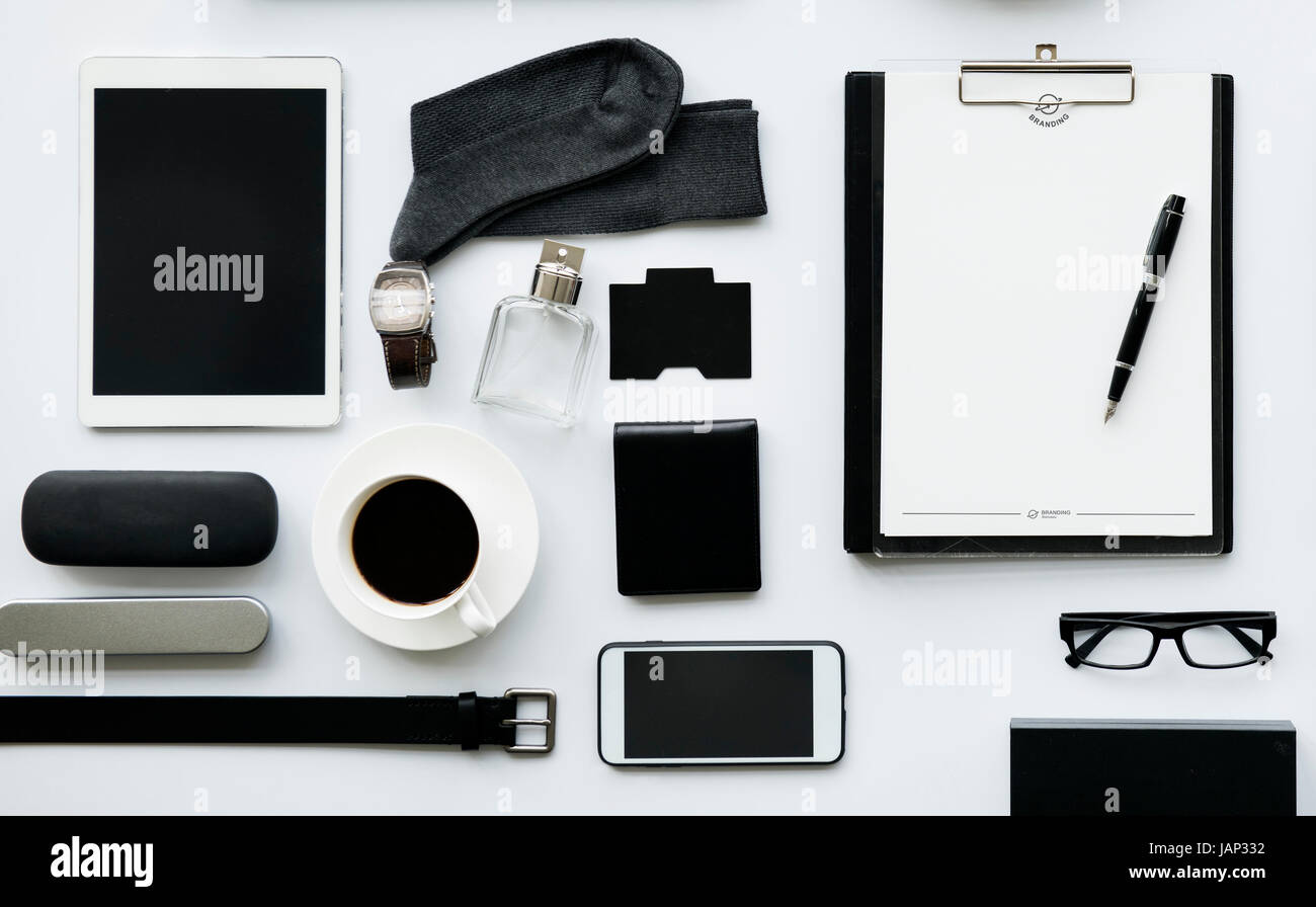 Aerial view of businessman stuff masculinity Stock Photo - Alamy