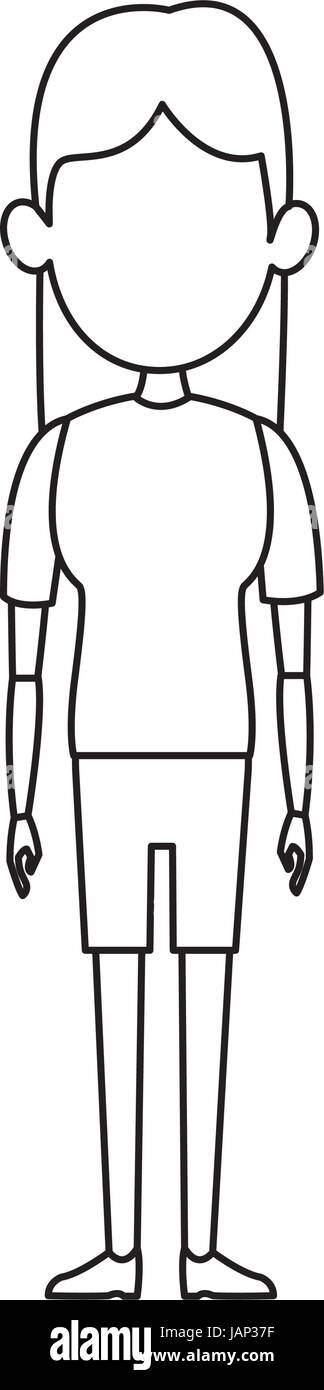 Woman Standing Up Drawing