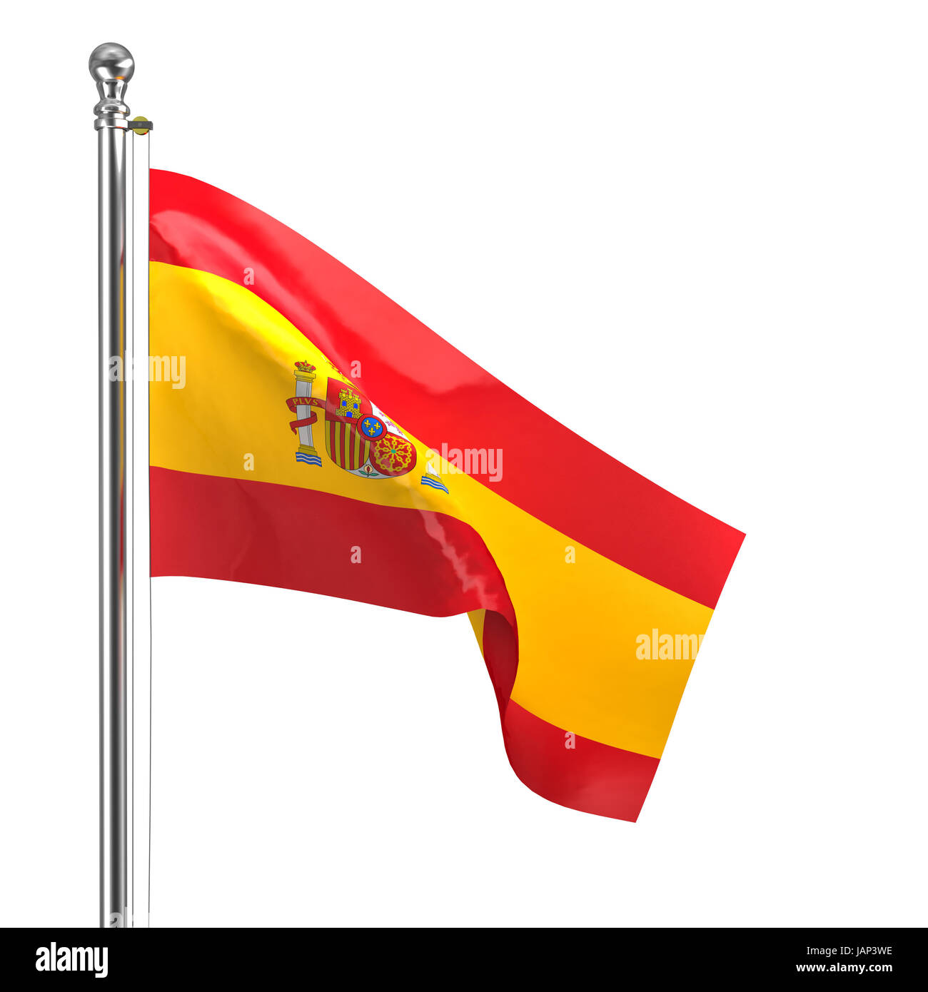 spanish flag isolated on white background Stock Photo - Alamy