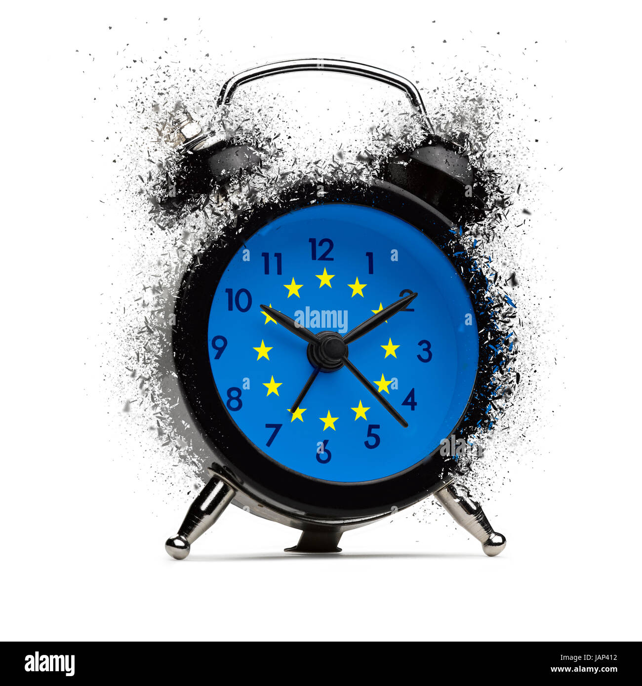 Exploding clock Cut Out Stock Images & Pictures - Alamy