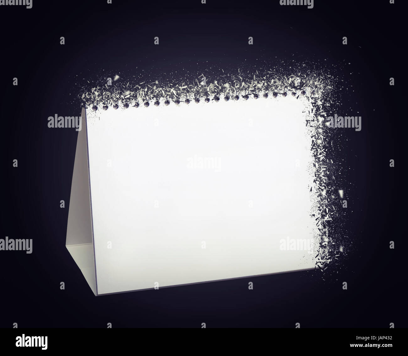 Blank desk calendar for template exploding Stock Photo - Alamy