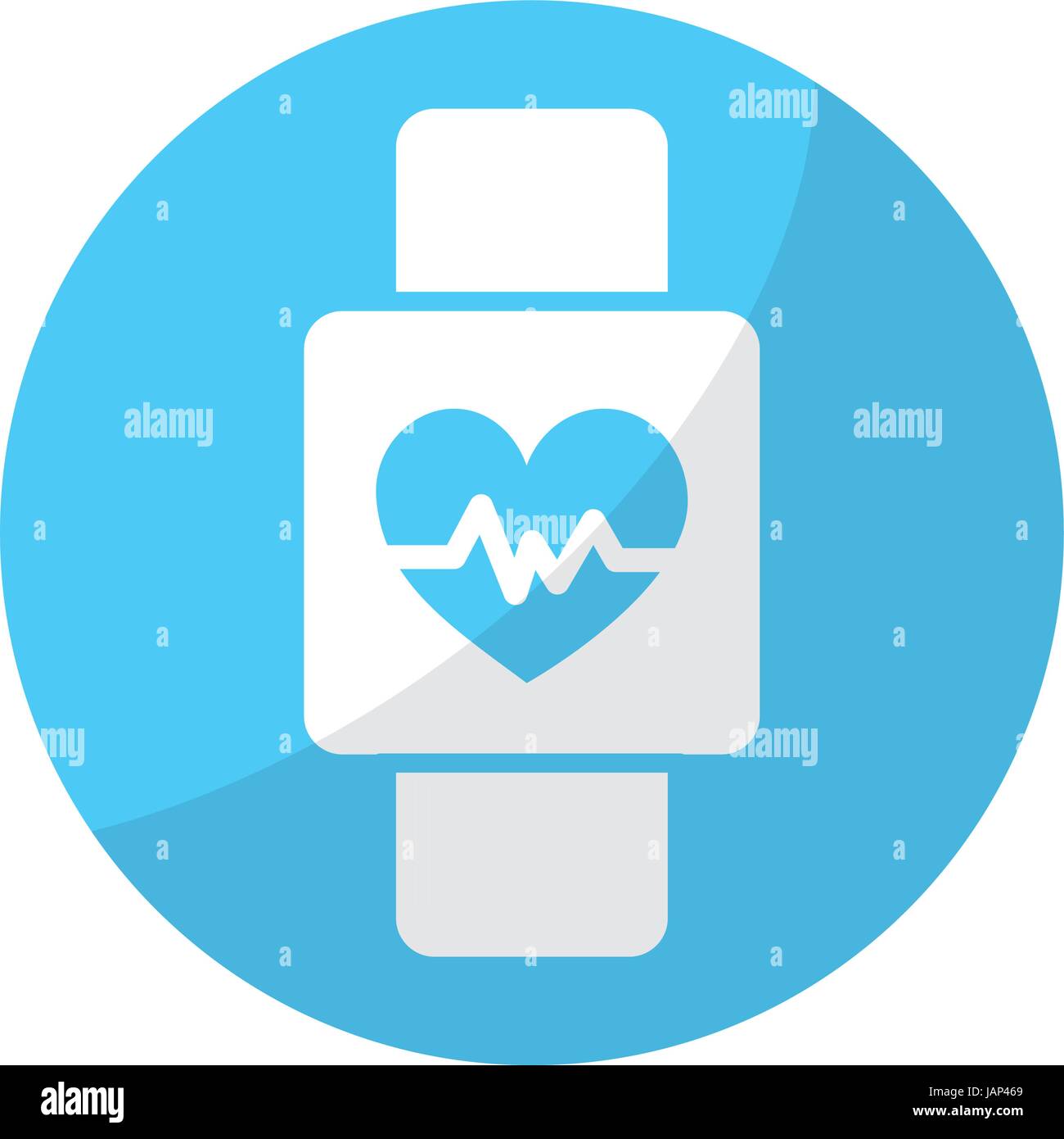 sticker smartwatch to know the rhythm cardiac Stock Vector Image & Art ...