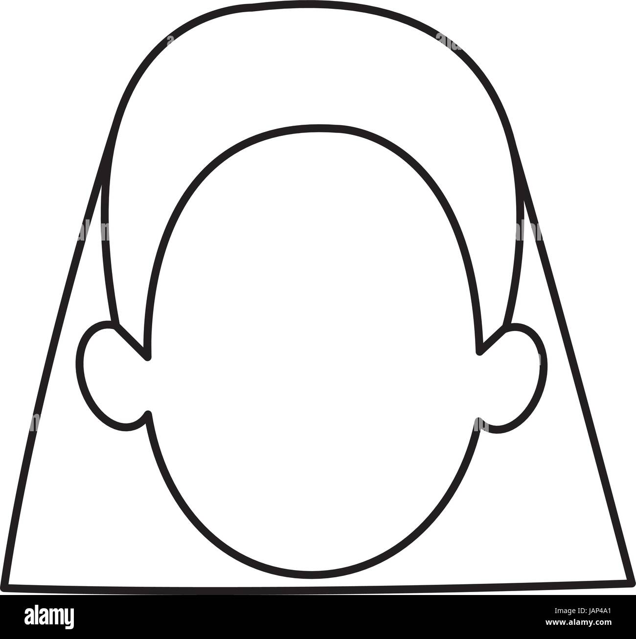 silhouette of faceless head woman hairstyle Stock Vector Image & Art ...