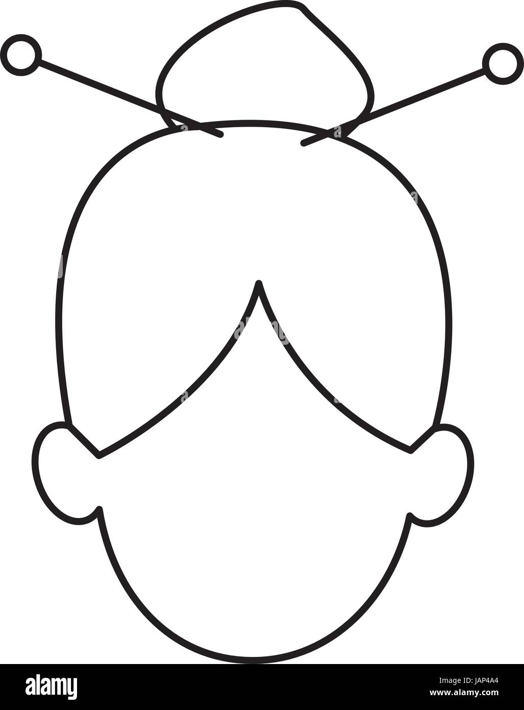 silhouette of faceless head woman hairstyle Stock Vector Image & Art ...