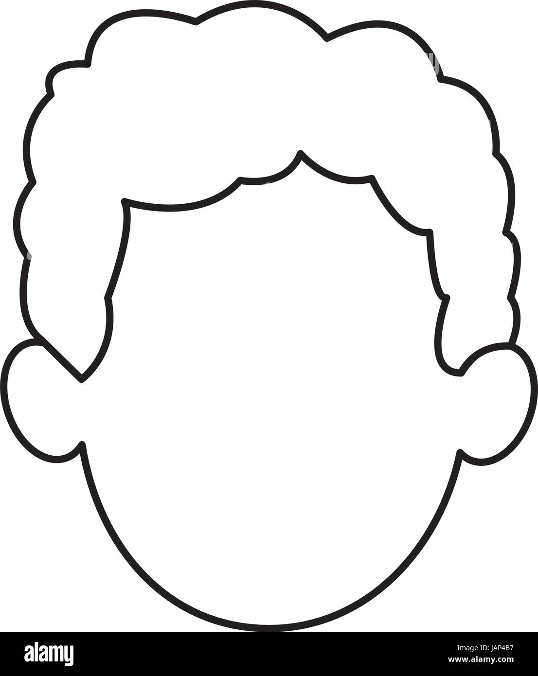 sketch of the man character faceless portrait Stock Vector Image & Art ...