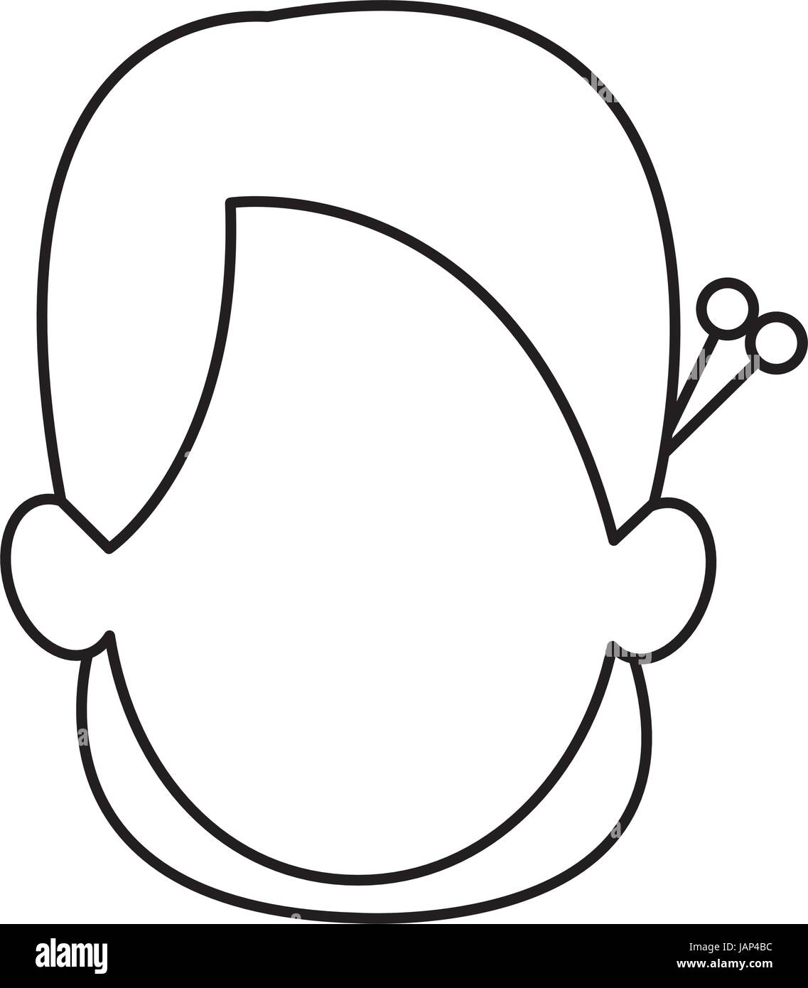 silhouette of faceless head woman hairstyle Stock Vector Image & Art ...