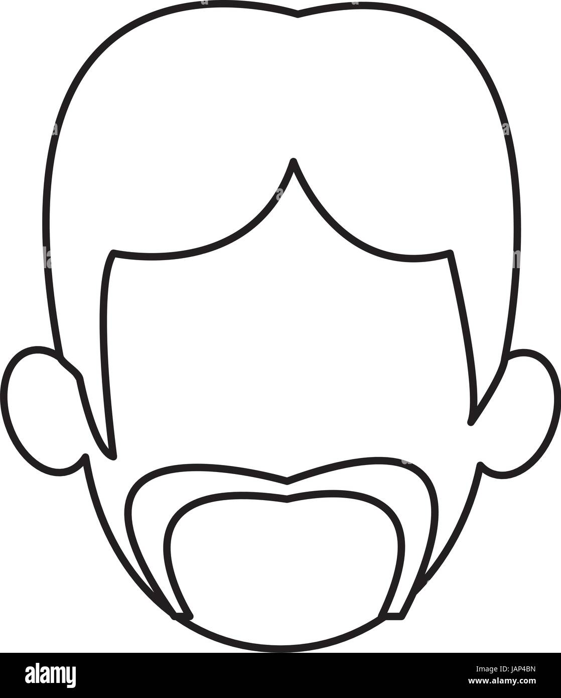 sketch of the man character faceless portrait Stock Vector Image & Art ...