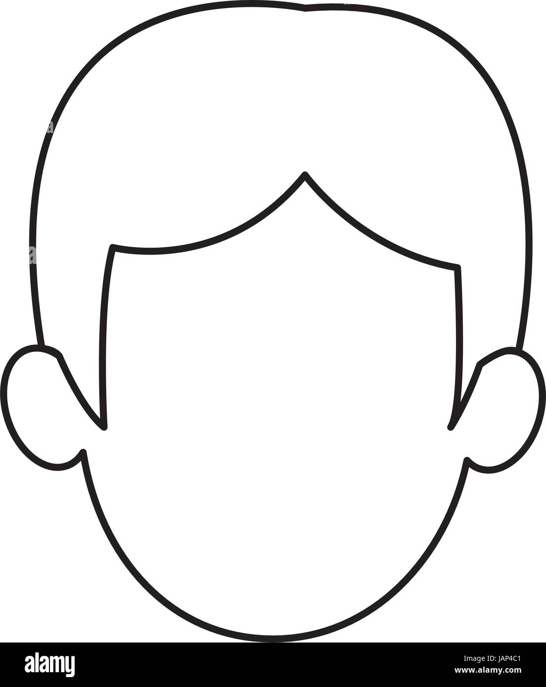 sketch of the man character faceless portrait Stock Vector Image & Art ...