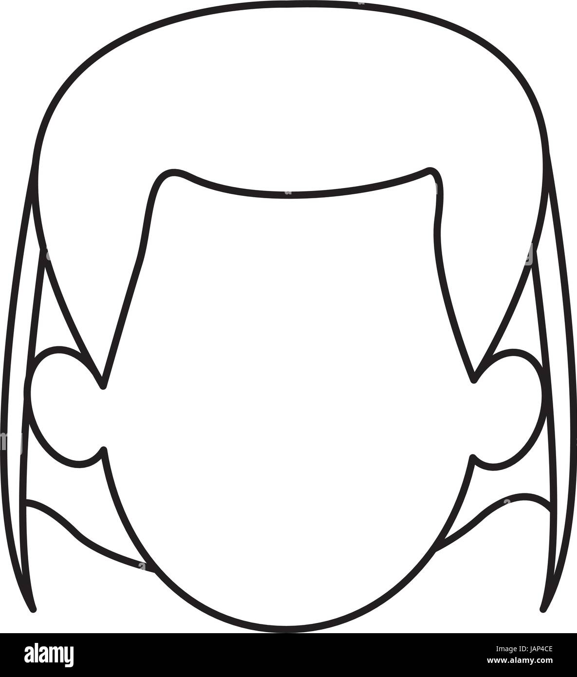 silhouette of faceless head woman hairstyle Stock Vector Image & Art ...