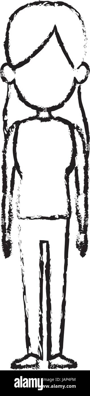 character woman female standing sketch image Stock Vector Image & Art ...