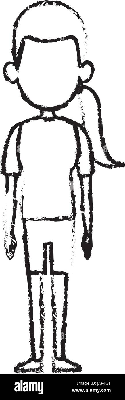 character woman female standing sketch image Stock Vector Image & Art ...