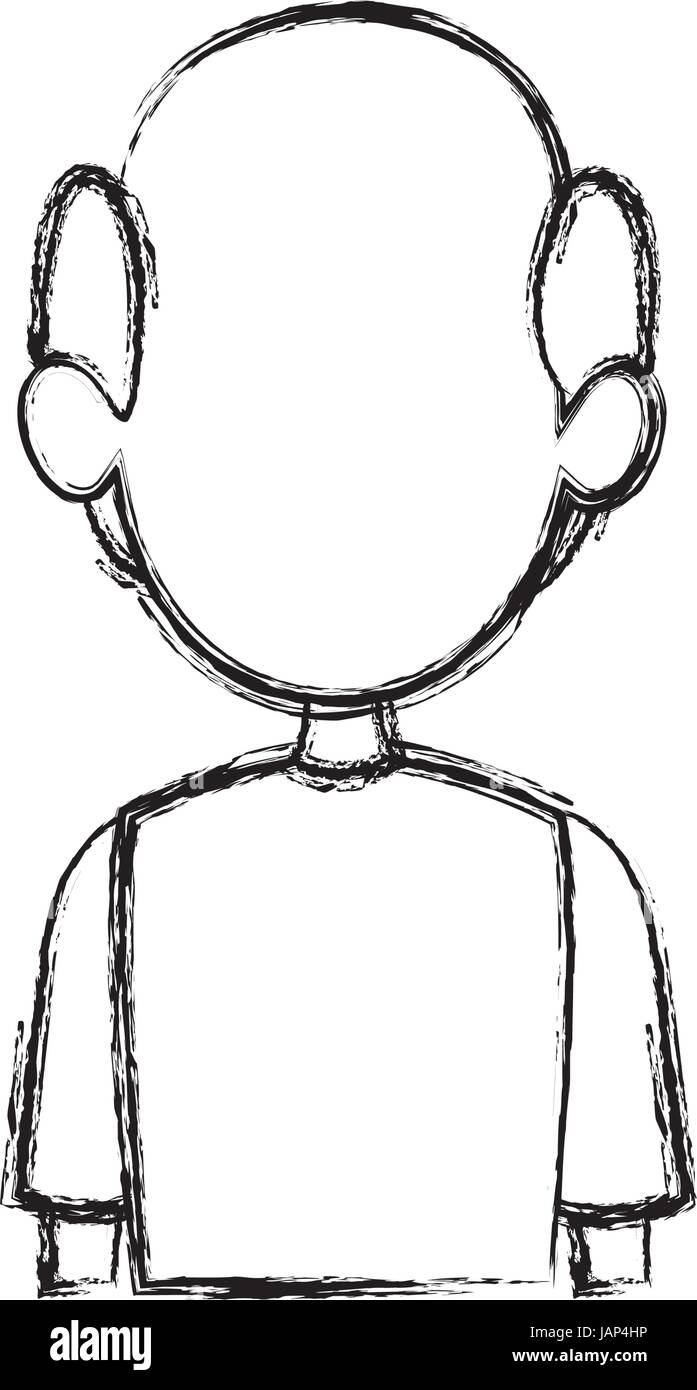 sketch of the man character faceless portrait Stock Vector Image & Art ...
