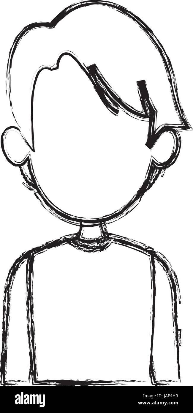 sketch of the man character faceless portrait Stock Vector Image & Art ...