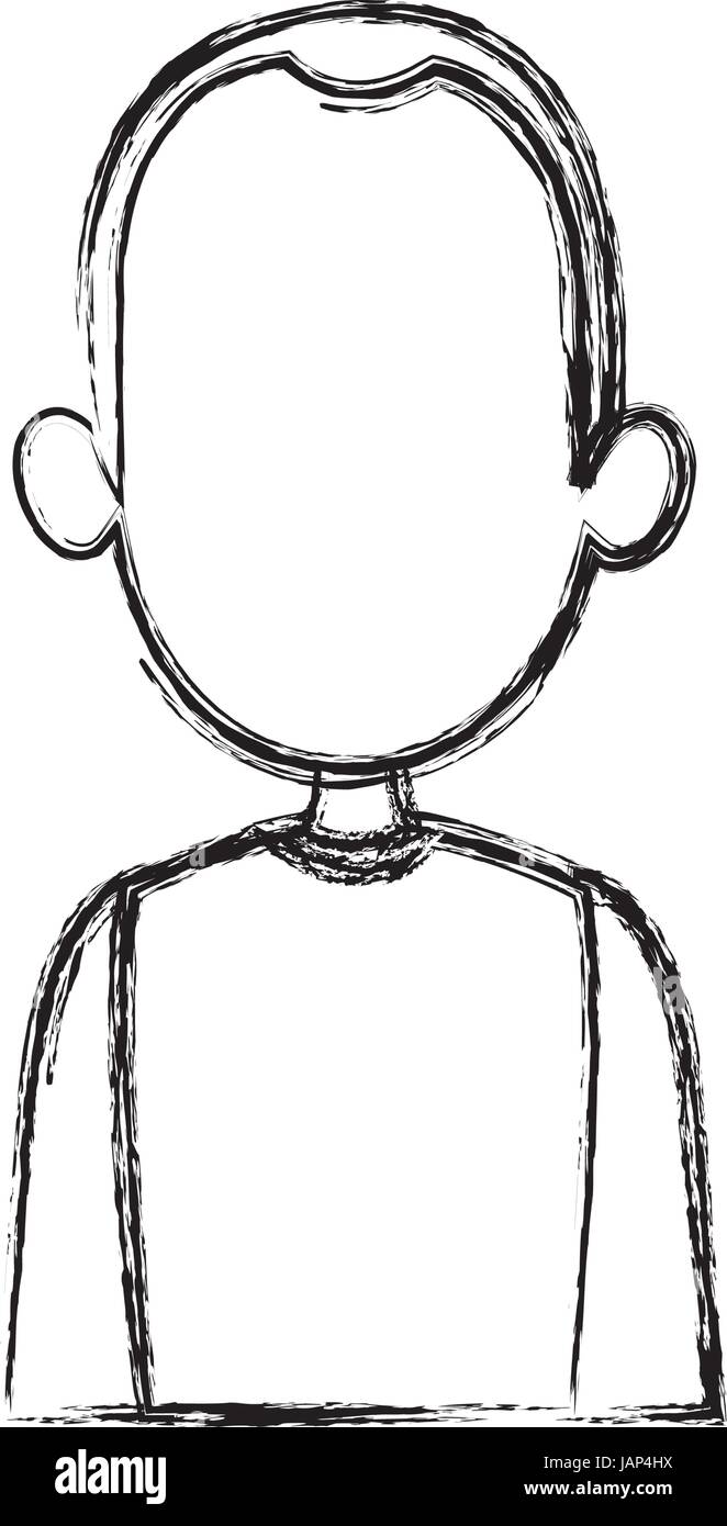 sketch of the man character faceless portrait Stock Vector Image & Art ...
