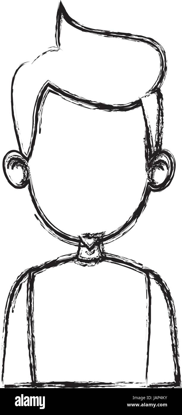 sketch of the man character faceless portrait Stock Vector Image & Art ...