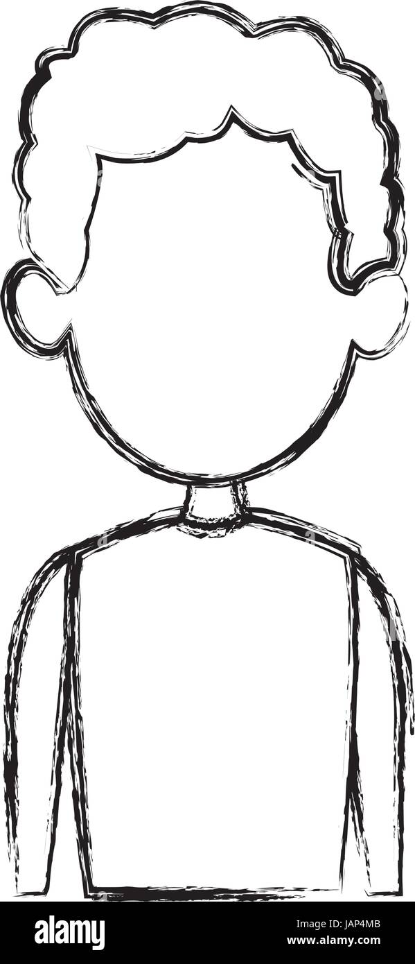 sketch of the man character faceless portrait Stock Vector Image & Art ...