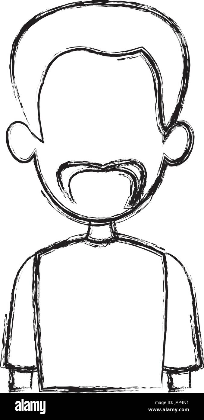 sketch of the man character faceless portrait Stock Vector Image & Art ...