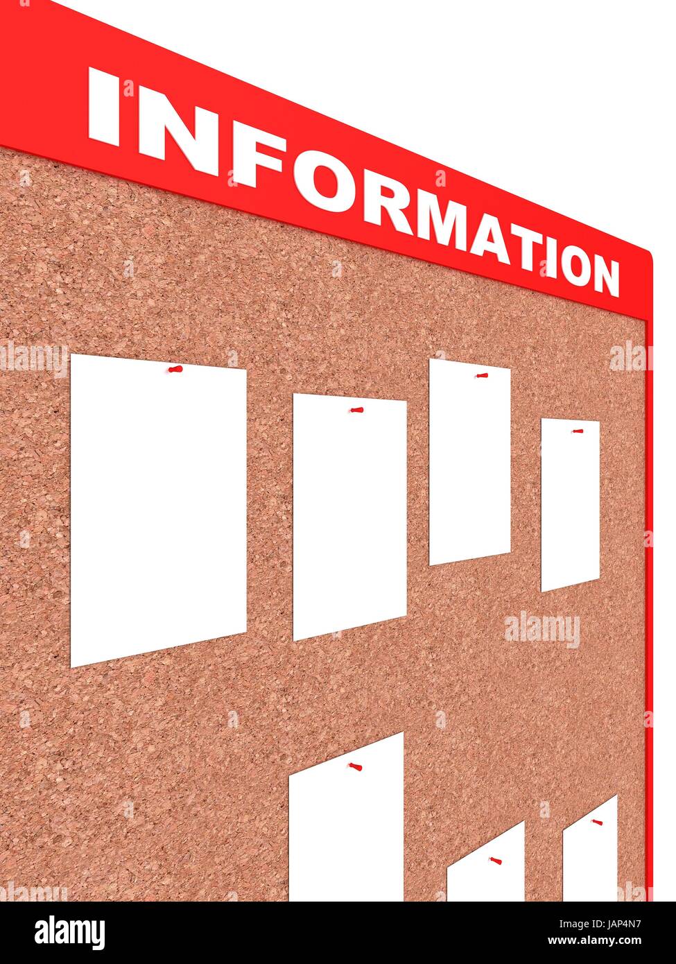 Information board with paper sheets Stock Photo - Alamy