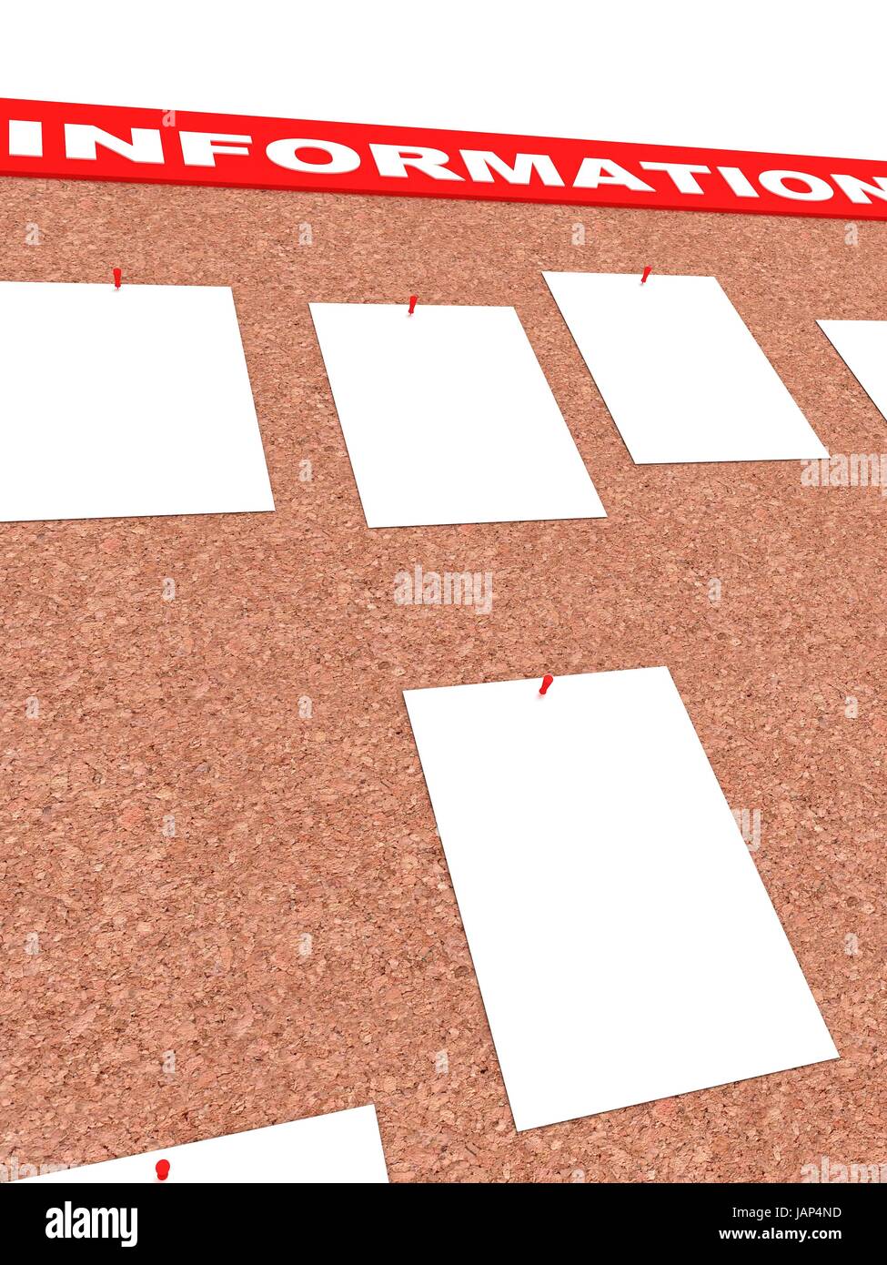 Information board with paper sheets Stock Photo - Alamy