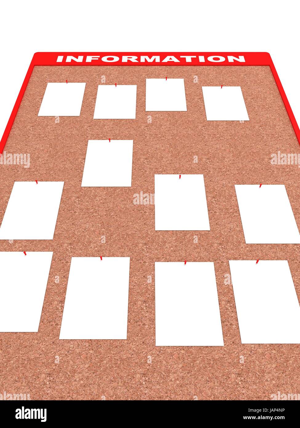 Information board with paper sheets Stock Photo - Alamy