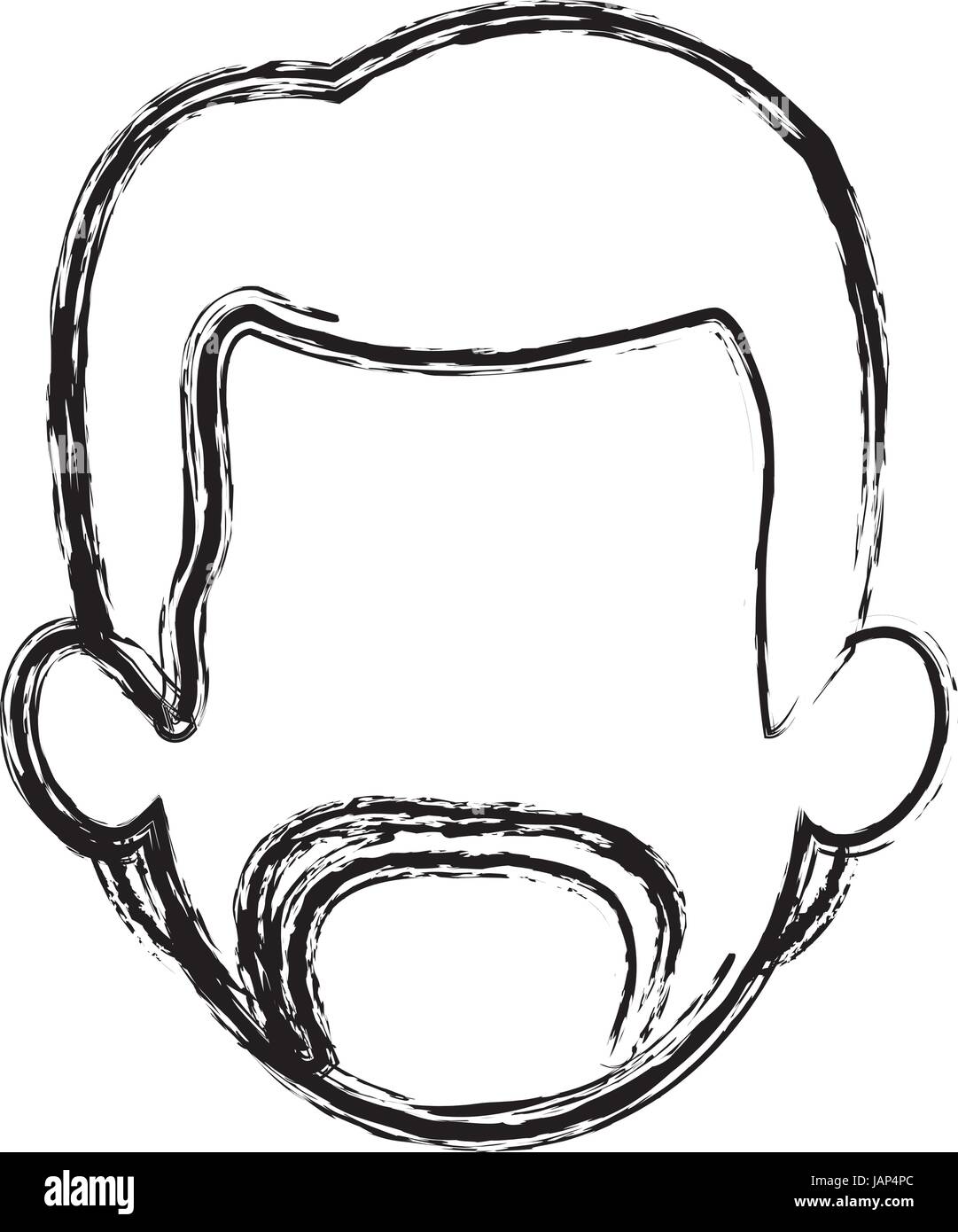 sketch of the man character faceless portrait Stock Vector Image & Art ...