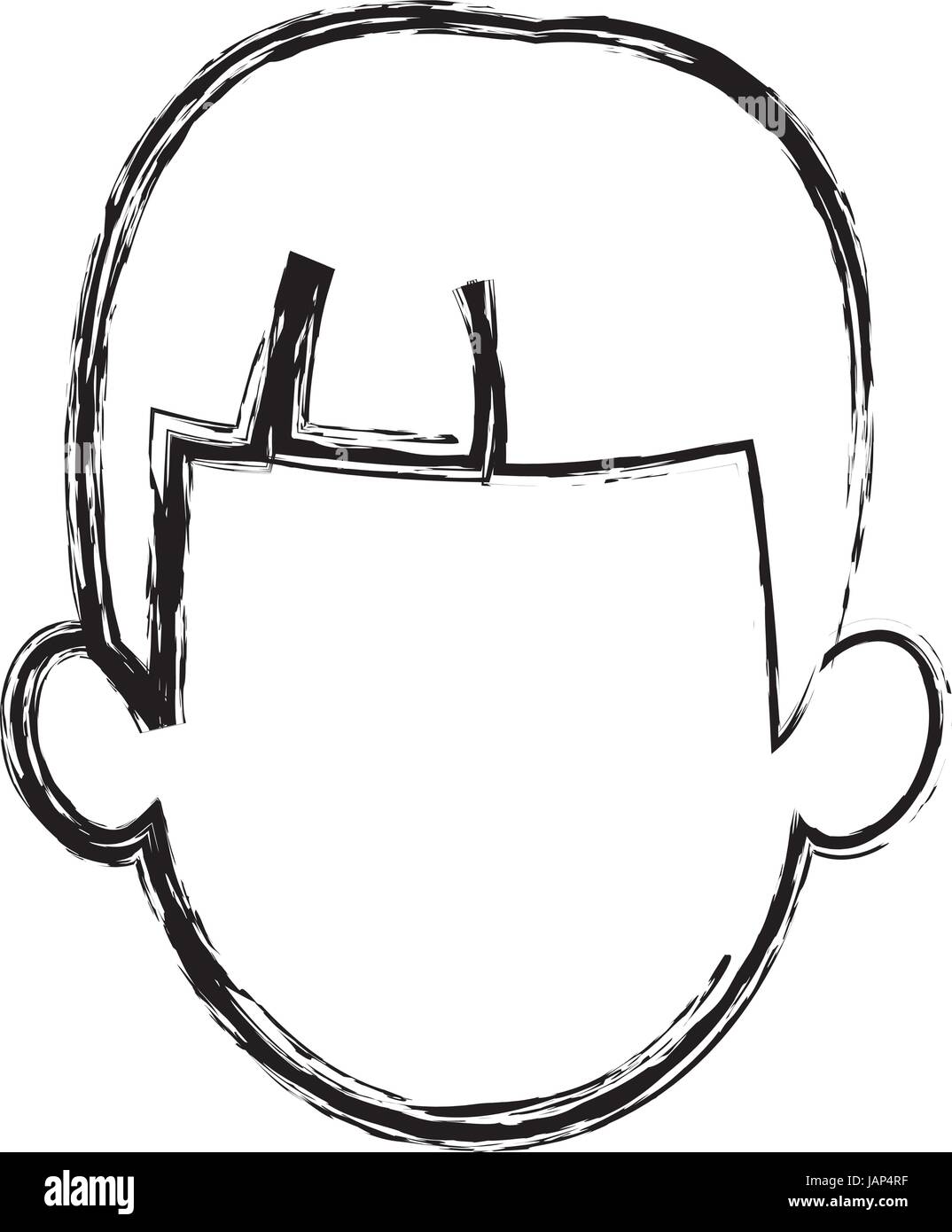 sketch of the man character faceless portrait Stock Vector Image & Art ...