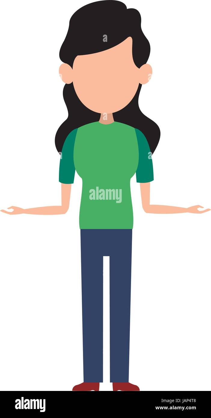 character woman female standing image Stock Vector Image & Art - Alamy