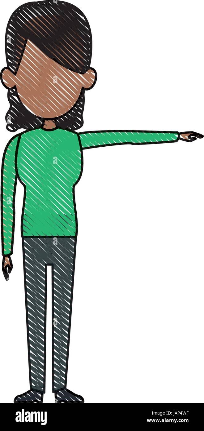 standing woman drawing female young Stock Vector Image & Art - Alamy