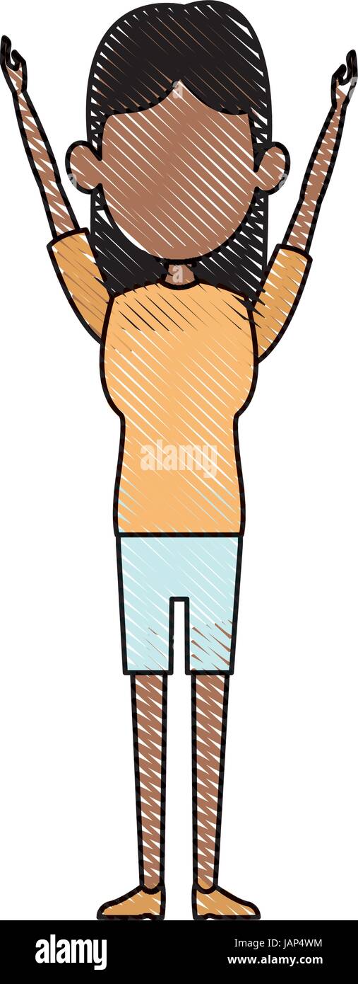 standing woman drawing female young Stock Vector Image & Art - Alamy