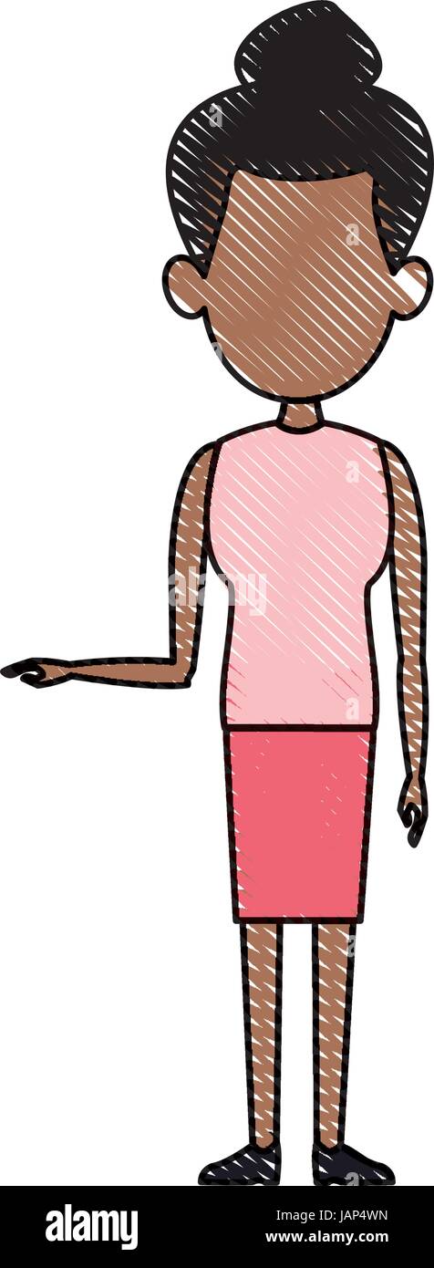 standing woman drawing female young Stock Vector Image & Art - Alamy