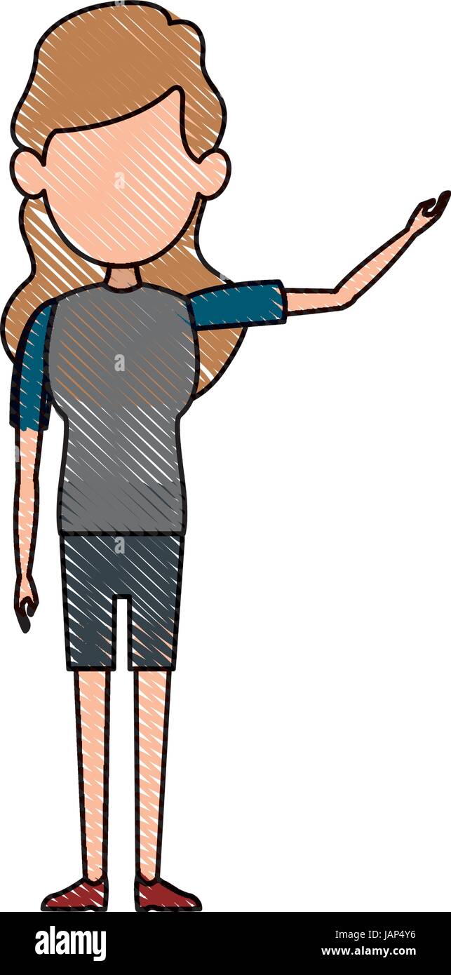 standing woman drawing female young Stock Vector Image & Art - Alamy