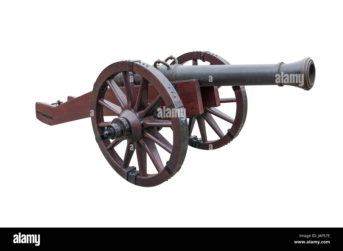 Old cannon isolated over white background with clipping path Stock ...