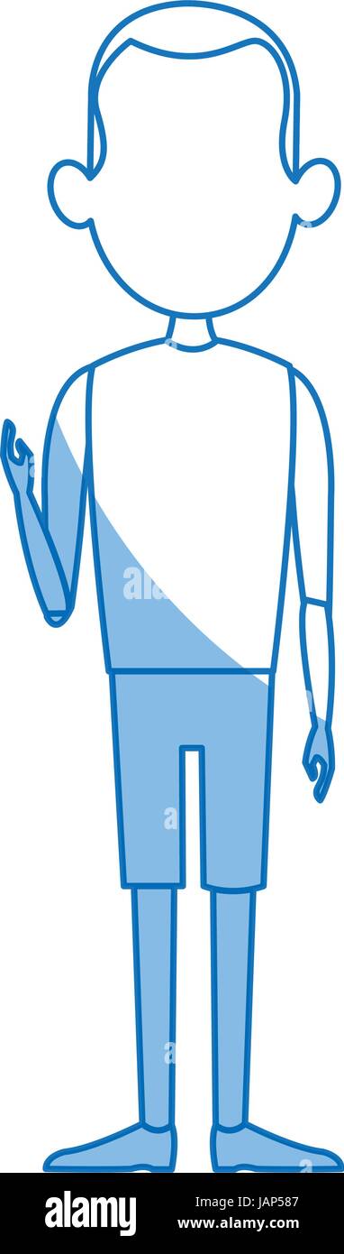 man male cartoon faceless standing gesture image Stock Vector Image ...