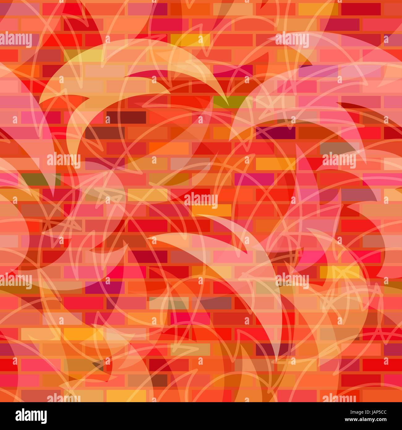 Seamless Background With Abstract Colorful Tile Pattern Eps10 Contains Transparencies Vector