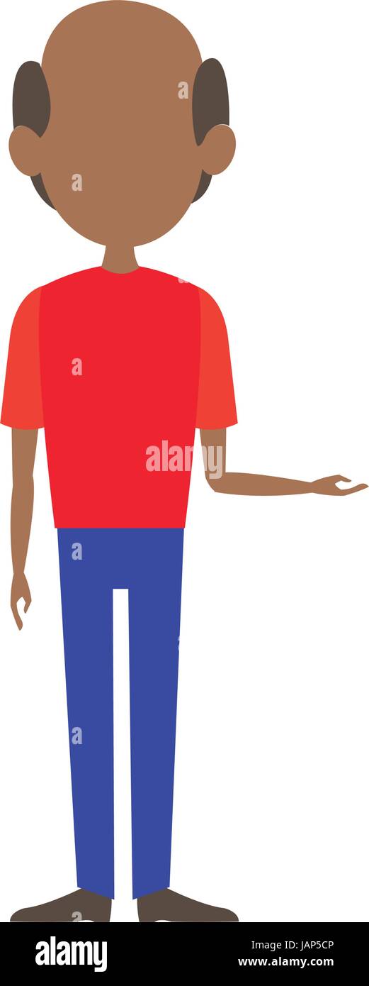 man male cartoon faceless standing gesture image Stock Vector Image ...