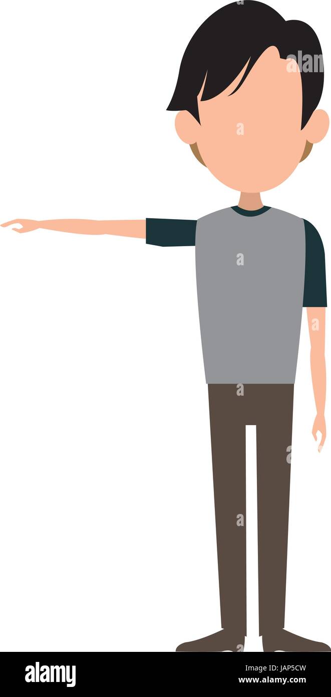 man male cartoon faceless standing gesture image Stock Vector Image ...