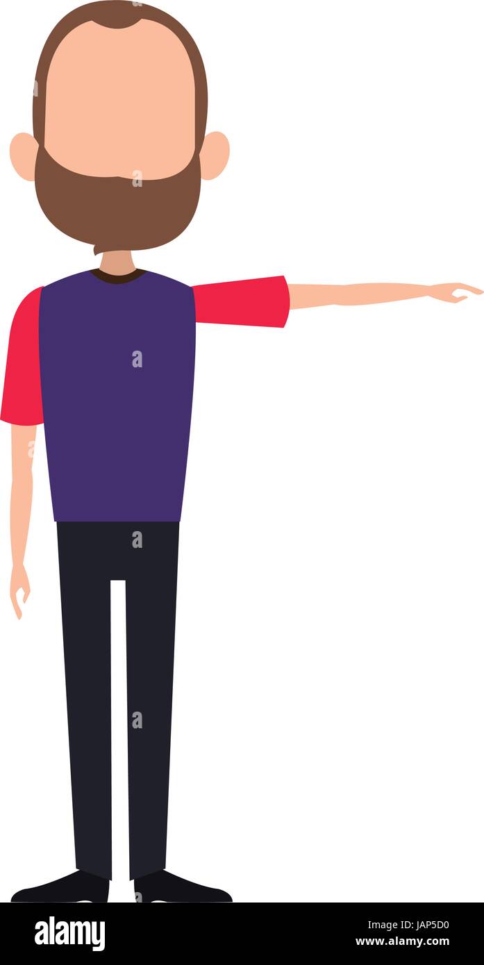 man male cartoon faceless standing gesture image Stock Vector Image ...