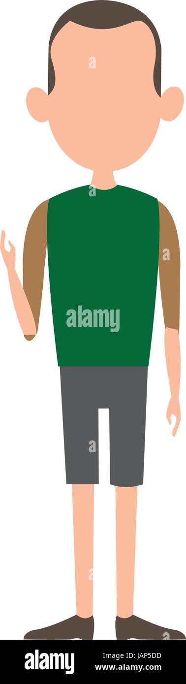 man male cartoon faceless standing gesture image Stock Vector Image ...
