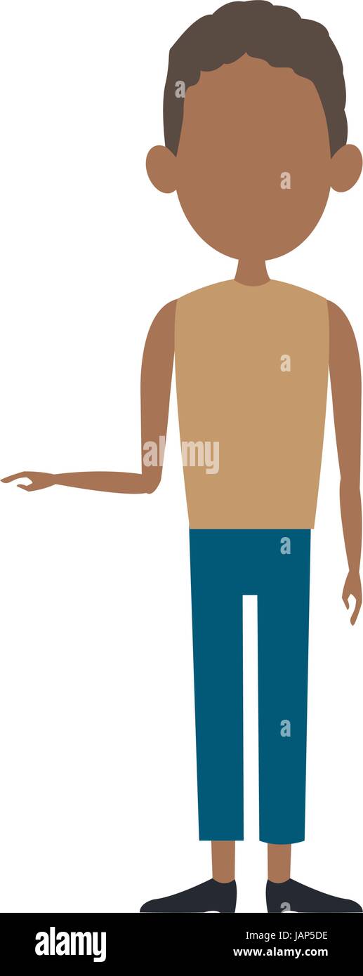 man male cartoon faceless standing gesture image Stock Vector Image ...