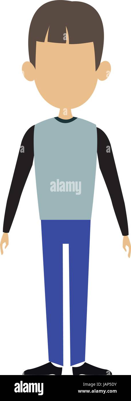 man male cartoon faceless standing gesture image Stock Vector Image ...