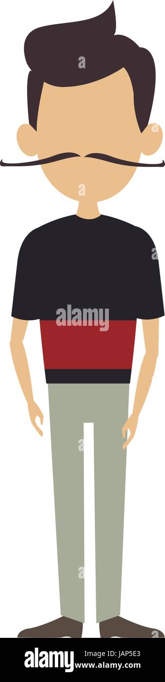 man male cartoon faceless standing gesture image Stock Vector Image ...
