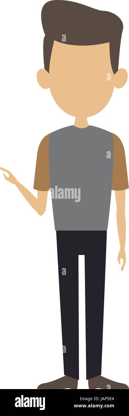 man male cartoon faceless standing gesture image Stock Vector Image ...