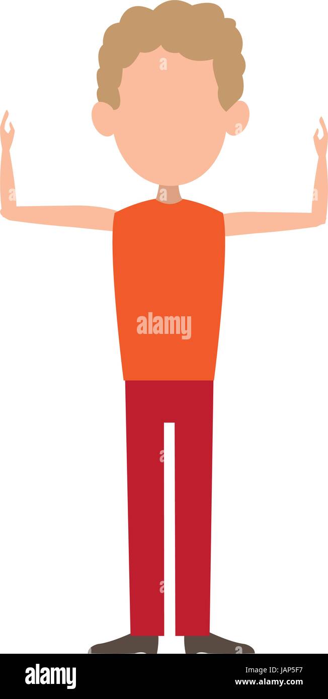 man male cartoon faceless standing gesture image Stock Vector Image ...