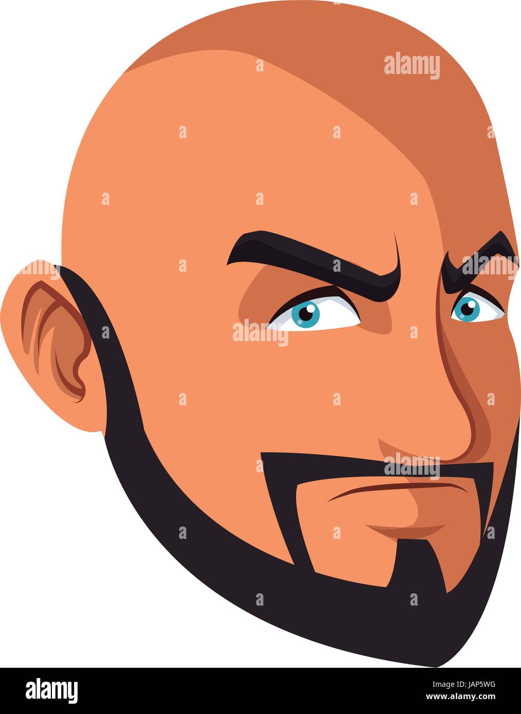 looking man face in a cartoon comic book style Stock Vector Image & Art ...