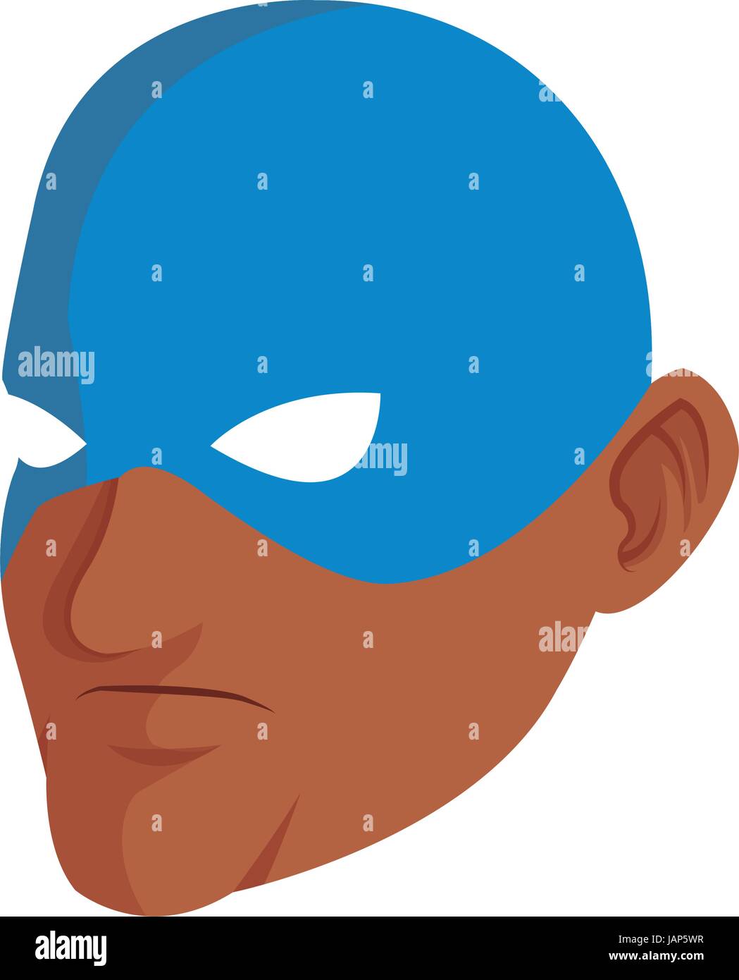 superhero man face male with the mask cartoon Stock Vector Image & Art ...